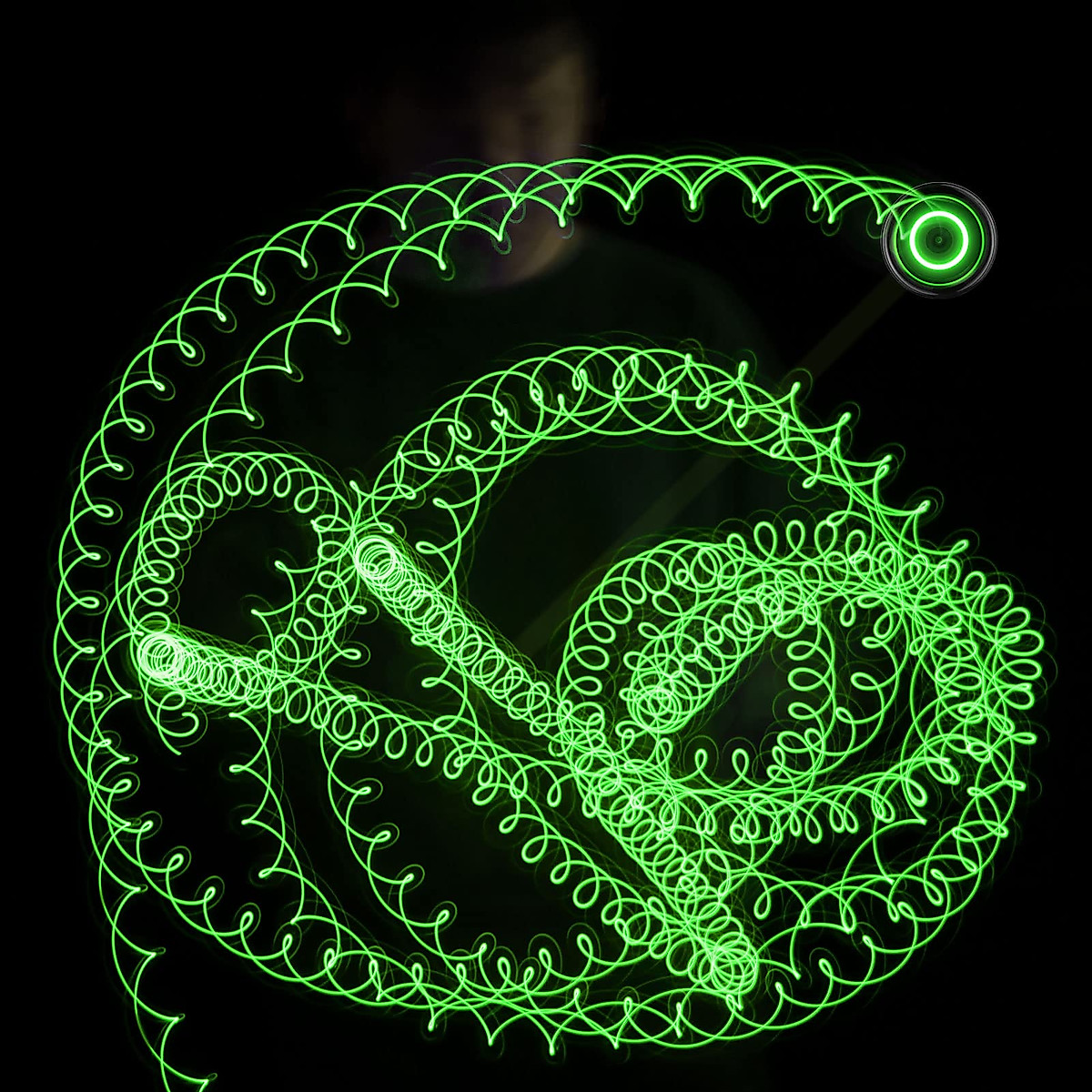 Light Up Yoyo with Extra Battery, MAGICYOYO Y02 Aurora Professional Unresponsive Yoyo with Yoyo Glove, Yoyo Bag, 12 Yoyo Strings - Green Light