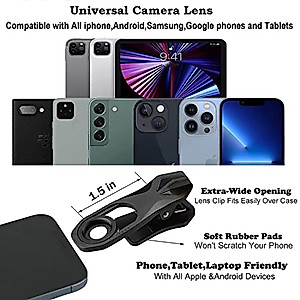 210° Fisheye Lens, Professional Cell Phone Lens for iPhone,Samsung,Pixel,BlackBerry,Ipad,Notebook,Etc,Fish Eye Lens