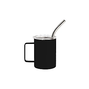 Siesta Drinkware - Mini Shot 3oz Mug Tumbler - Double wall Vacuum Insulated - Nonslip bottom - Stainless Steel Tumbler - Customizable (Black)