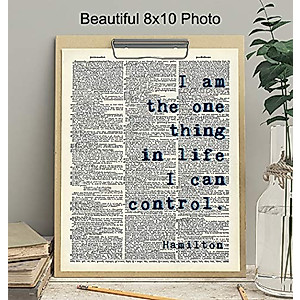 Inspirational Quote Wall Art Decor Poster -8x10 Motivational Home Decoration for Bedroom, Office Gift, Broadway Musical Play Lyrics, Entrepreneur - Unframed