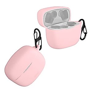 kwmobile Case Compatible with JBL Tune 215TWS Case - Silicone Cover Holder for Earbuds - Dusty Pink
