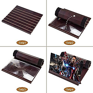 12’’ Screen Magnifier for Smartphone – Mobile Phone 3D Magnifier Projector Screen for Movies, Videos, and Gaming – Foldable Phone Stand with Screen Amplifier – Compatible with All Smartphones