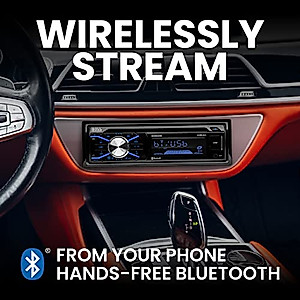 BOSS Audio Systems 508UAB Car Stereo System - Single Din, Bluetooth Audio and Calling Head Unit, Aux-in, USB, Built-in Microphone, CD Player, AM/FM Radio Receiver, Hook Up To Amplifier