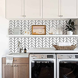 LXCREAT Removable Wallpaper Forgiving Black/White Stripes Peel and Stick Wallpaper 17.71 in X 118 in Modern Self Adhesive Vinyl for Home Renovation