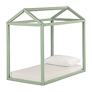 South Shore Sweedi Transition Wooden House Bed, Toddler, Green