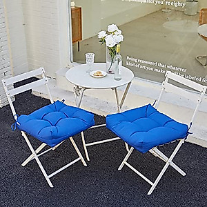 JMKaixin Pack of 2 Outdoor Seat Cushions, Patio Chair Cushions 19"x19" with Ties for Patio Furniture Chairs Home Garden Decoration