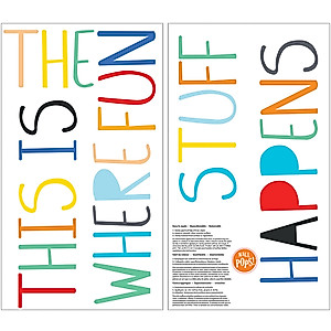 WallPops DWPQ2703 Fun Stuff Wall Quote, Multicolor