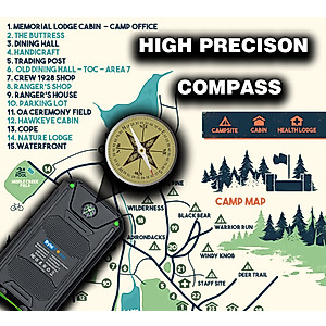 Solar Charger Power Bank 20000mAh, Portable Solar Pone Charger with Compass,Carabiner, Whistle,Flashlights,Solar Panel Charger,Camping Gear Accessory (Green)
