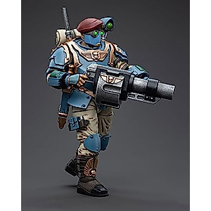 Pipigirl JoyToy Warhammer 40K Genuine License 1/18 Soldier, Astra Militarum Tempestus Scions Command Squad 55th Kappic Eagles Grenadier, 4.21 inch Models Action Figures Kits (Grenadier)