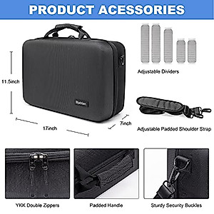 Carrying Case for PS5, Hard Shell Travel Protective PS5 Storage Bag Compatible with Playstation 5 and PS5 Digital Edition,Pro Controller,Headset,PS5 Host Base,Game Cards and Gaming Accessories