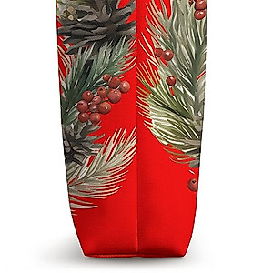 Pug Christmas Puppy Winter Dog Wreath Red Berry Tote Bag