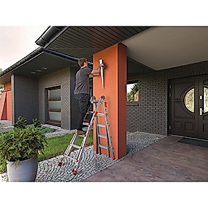 Little Giant Ladder Systems, Velocity with Wheels, M22, 22 Ft, Multi-Position Ladder, Aluminum, Type 1A, 300 lbs Weight Rating, (15422-001)