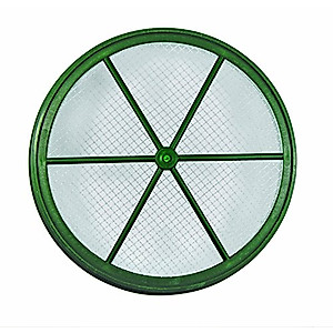 SE 13 1/4 Inch Stackable Classifier Gold Prospecting Pan - 1/4 Inch Stainless Steel Mesh Sifting Pan, Green
