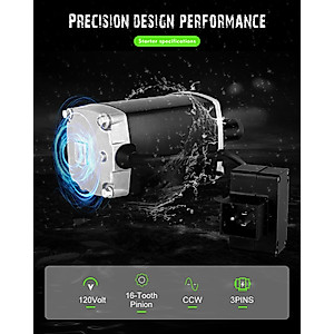 SCITOO Tecumseh Starter 33329, 33329C, 33329D, 33329E, 37000 for Snowblower and Snow Thrower 5898N