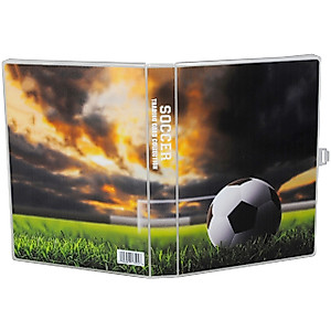 UniKeep Trading Card Binder With Soccer Theme - Card Collection Case With 100 Top Loading Pockets - For Baseball Cards, Soccer Cards, TCG, MTG, Pokemon, or Yugioh