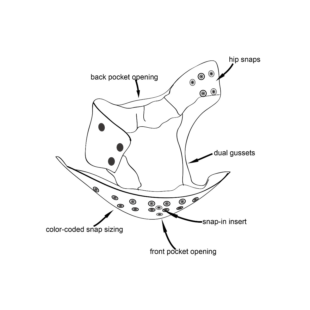 Lilbit Diaper Baby Cloth Diapers 6 PCS + 6 Inserts Adjustable Washable and Reusable Pocket Diapers for Baby (Sets 6)