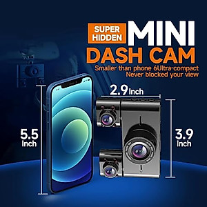 HUPEJOS V7 360° 4 Channel Dash Cam with Type-C Hardwire Kit with Radar Detection