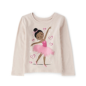 The Children's Place Baby-Girls And Toddler Girls Long Sleeve Graphic T-shirt Ballerina 18-24 Months