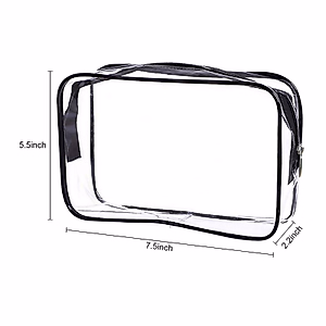 Cosywell Clear Toiletry Bag Quart Size Bag Travel Makeup Cosmetic Bag PVC Toiletries Cosmetic Pouch for Women Men 3PCS (S)