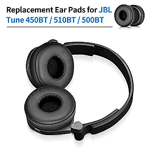 Replacement Ear Pads for Sony MDR-ZX100/ZX110/ZX220BT/ZX300/ZX310/ZX330 for JBL Tune 450BT/510BT/500BT /E40BT / UA Sport Wireless (Black)