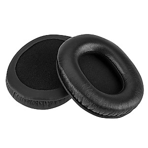 Audio-Technica ATH-M50x Professional Monitor Headphones, Black - with with H&A Genuine Sheepskin Leather Earpads