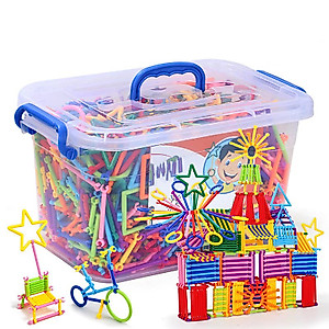 Fun toys 560 PCS Building Blocks Set, Different Shape Educational Construction Engineering Set 3D Puzzle, Interlocking Creative Connecting Kit,Great Toy for Both Boys and Girls CMB-076