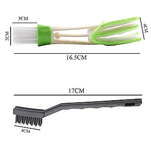 SUBANG 11 Pieces Car Detailing Brush Set for Cleaning Wheels,Interior,Exterior,Leather, Includes 6 Pcs Wooden Handle Boar Hair Automotive Detail Brush,3 Pcs Wire Brush and 2 Pcs Air Conditioner Brush