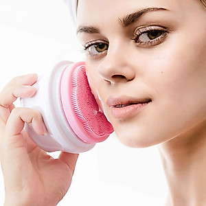 SoulBay Electric Body Brush with 5 Attachments: Rechargeable Back Brush IPX7 Long Handle Exfoliating Spin Scrubber for Shower Bathing Cleansing Wash Deep Cleaning