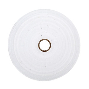 Non-Roll Elastic 1" White-Heavy Duty Ribbed Elastic (36 Yards on a Roll)- Made in USA