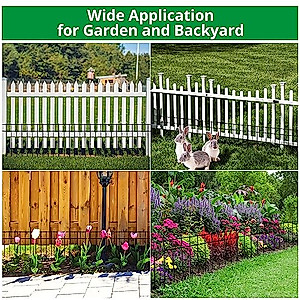 PioneerWorks 15-Pack Animal Guard Fence, 15in(H)*24in(L),Total 30FT,Easy Install, Pet and Wildlife Barriers, Garden Fencing,Metal Fence Panels with Ground Stakes for Outdoor Yard Protection