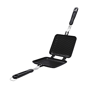Double-Sided Frying Pan, Sandwich Maker, Double-Coated Non-Stick Grilled Sandwich and Panini Maker, Waffle Pancake Snack Griddle Pan Kitchen Tortillas Sandwich Maker