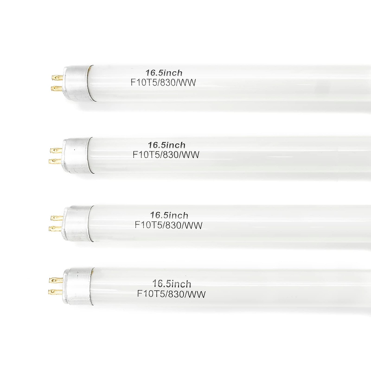 Konideke 16 Inches F10T5 Replacement Bulb Compatible Jasco T5 10 Watt Warm White 3000K F10T5/830 Fluorescent Tube for Counter and Cabinet Fixture 4 Count