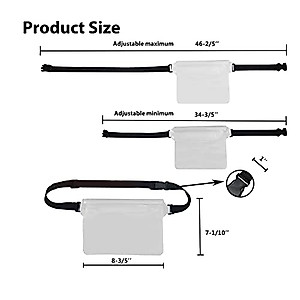 NIUTRIP Waterproof Phone Bags, Universal Cellphone Case, Waterproof Pouch with Waist Strap, Dry Bag with Adjustable Belt and Senstive Screen Touch for Swimming, Kayaking, Boating, Beach, 4 Pack