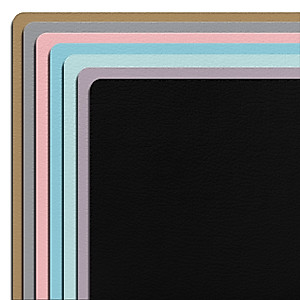 Con-Tact Brand XL Corner Desk Pad | Waterproof Anti-Slip PU Leather | Large Corner Computer Workstation Protection | Mouse Pad Gaming Pad | 36" X 15.7" L Shape | Dual Sided (Blue/Purple)