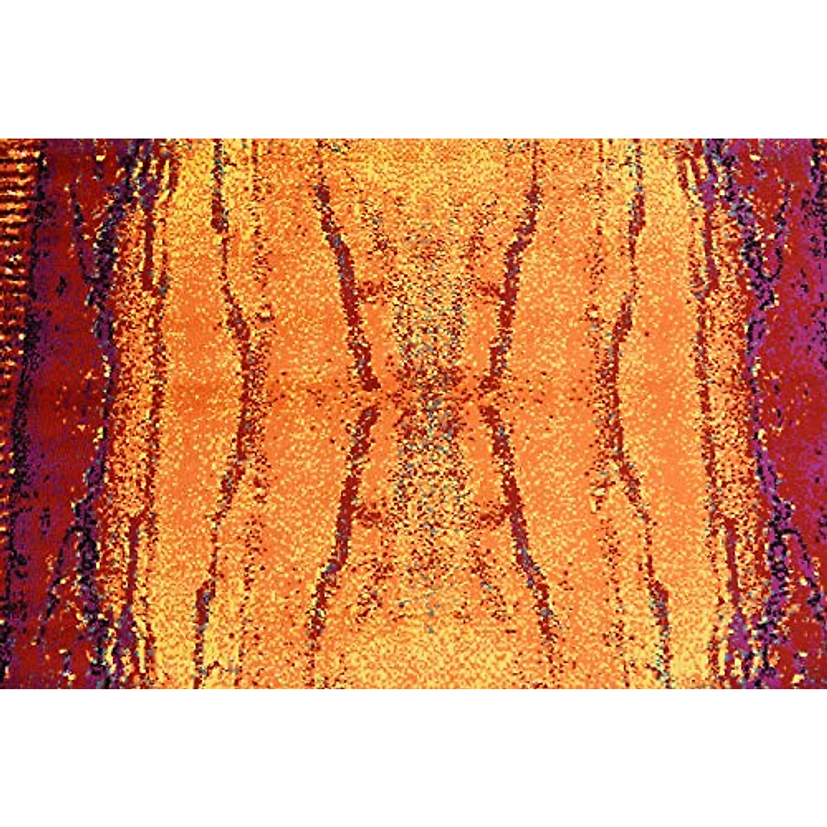 Unique Loom Metro Collection Contemporary Abstract Lantern Area Rug, 8' 0" x 10' 0", Yellow/Red