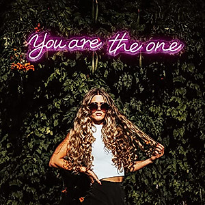 You are the one Neon Sign with Dimmable LED Neon Night Wall Decor for Bedroom Decor, Home, Bar, Party, Club, Engagement, Girls Birthday Decor Neon Wall Light Pink