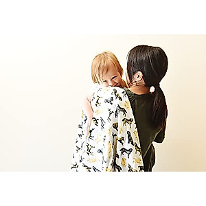 Mud Pie Labrador Retriever Print Muslin Baby Swaddle Blanket, 1 Piece