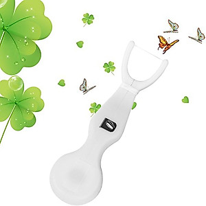 SUPVOX 3 Pcs Dental Floss Handle Reusable Dental Flosser Dental Wire Rack (White+ Pink + Blue)