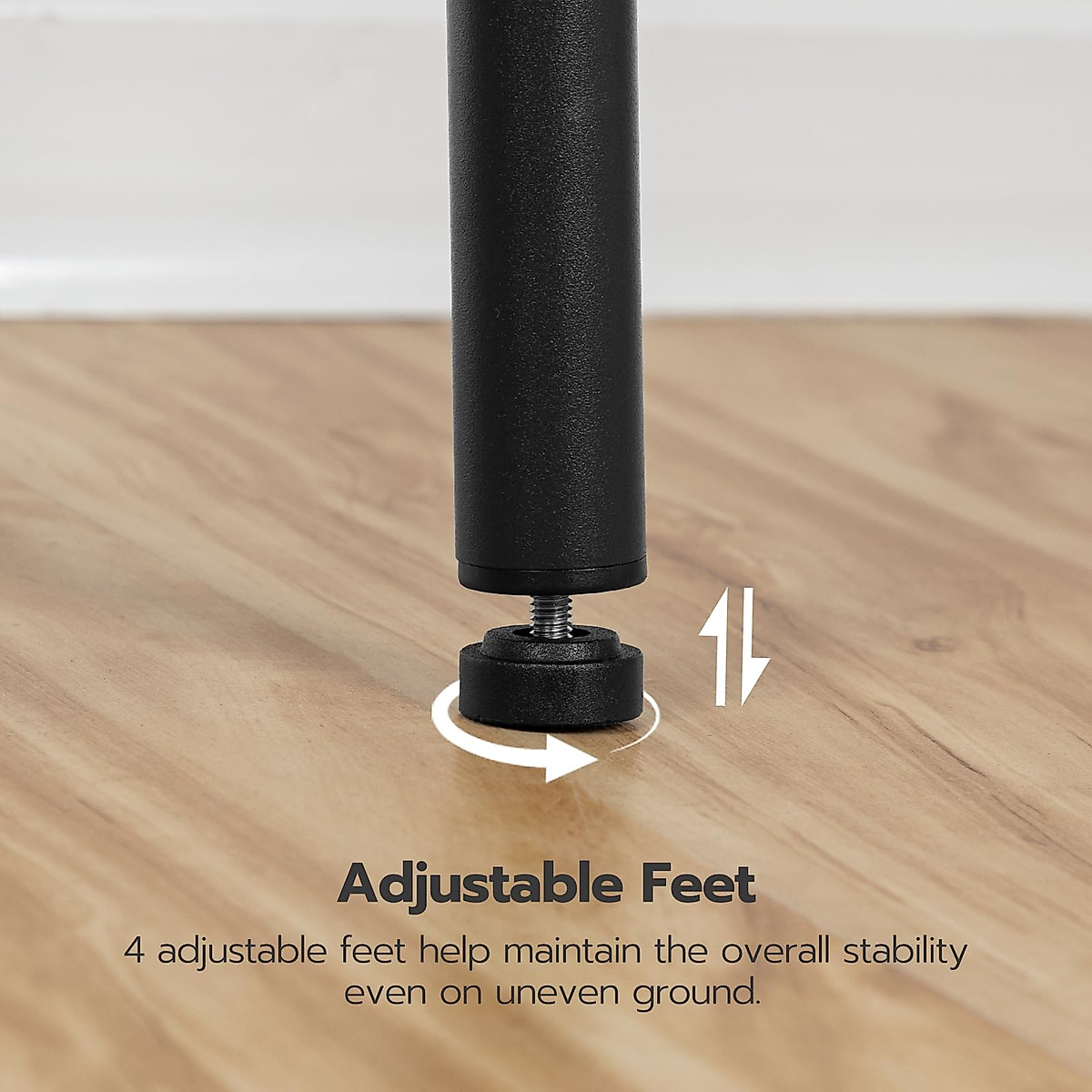 HOOBRO Bar Stools, Set of 2 Bar Chairs, Kitchen Round Height Stools with Footrest, Breakfast Bar Stools, Sturdy Steel Frame, for Dining Room, Kitchen, Party, Easy Assembly, Black BK03BY01