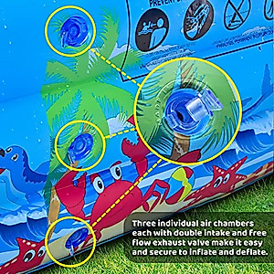 FUN LITTLE TOYS 118" x 72" x 22" Inflatable Swimming Pool, Oversized Thickened Family Blow Up Pool for Kids and Adults, Above Ground Kiddie Pool for Garden, Backyard, Summer Water Party