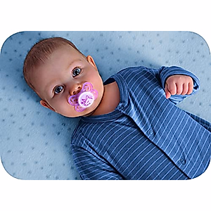 MAM Perfect Night Baby Pacifier, Patented Nipple, Glows in the Dark, 2 Pack, 0-6 Months, Unisex