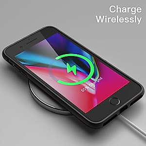 JETech Silicone Case for iPhone 7 Plus, iPhone 8 Plus, 5.5 Inch, Silky-soft touch Full-Body Protective Case, Shockproof cover with Microfiber Lining, Black