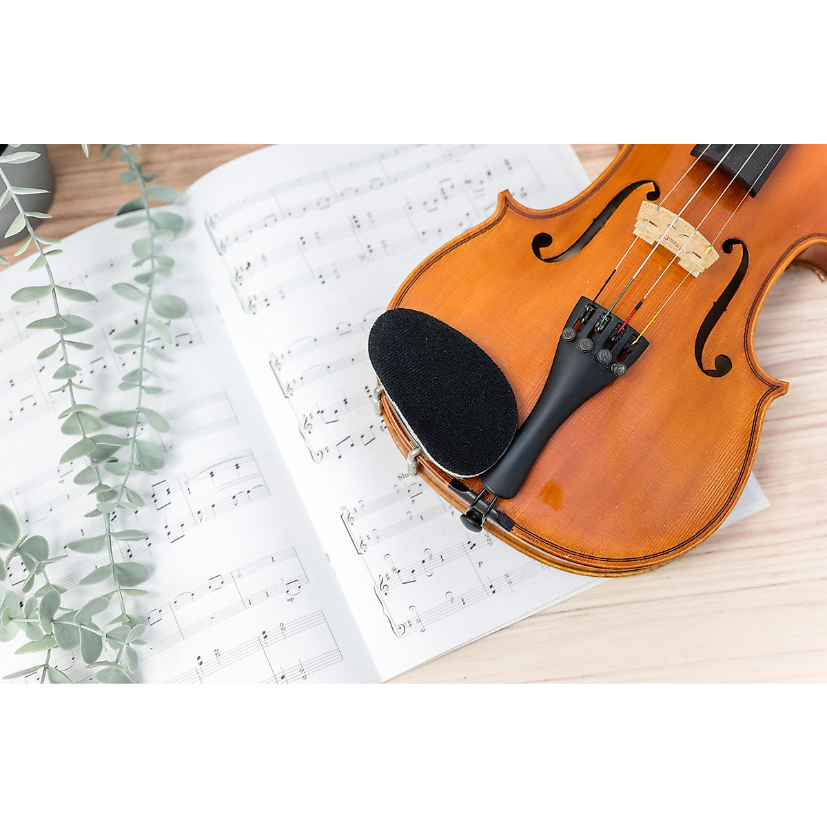 Foam Violin Chin Rest Pad with Adhesive Backing for Full Size 4/4 Also Fits 3/4 Chinrest