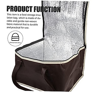 KICHOUSE Aluminum Insulation Insulated Grocery Food Camping Hot Food Thermal Reusable Grocery Take-out Insulated Non-woven Fabric Coffee