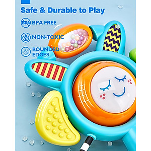 High Chair Toys Sunflower Suction Cup Baby Toys 6-12 Months+ with Light, Sound