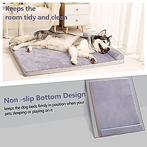 Extra Large Dog Bed Orthopedic Jumbo Dog Beds Pillow Pet Bed Mat 47 inch Joint Relief Pet Sleeping Mattress, Non Slip Removable Washable Cover