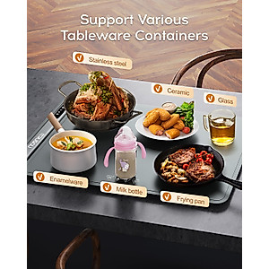 iTRUSOU Electric Warming Tray - Full Surface Heating,Rollable & Portable,Premium Silicone Nano-Material,3 Temperature Settings,Auto Shut-Off -Versatile Food Warmer for Gatherings,Parties,Everyday Use