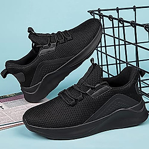 WCIDFY Womens Running Shoes Tennis Sneakers Lightweight Sports Workout Sneakers Black Womens Size 7