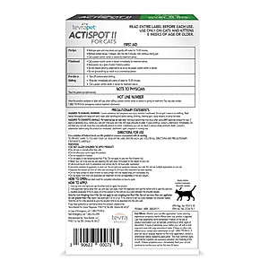 TevraPet Actispot II Flea Treatment for Large Cats 9+ lbs | 6 Doses | Powerful Prevention and Control