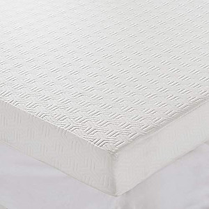 Sleep Philosophy Gel Infused Memory Foam Mattress Topper Luxurious, All Season Enhanced Bed Support, Queen, White Removable 3M Cover Scotchgard Moisture Wicking Cover
